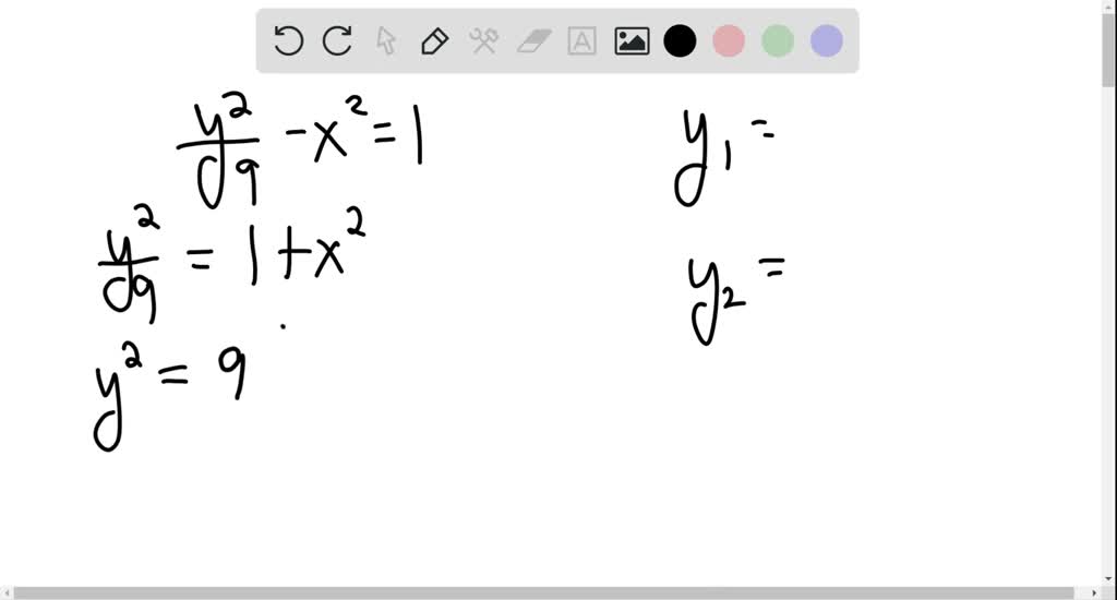 SOLVED:Repeat Exercise 37 for the graph of \frac{y^{2}}{9}-x^{2}=1 ...