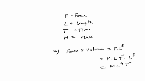 ⏩SOLVED:Determine the dimensions, in both the F L T system and MLT ...