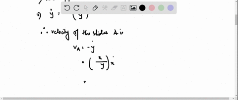 SOLVED: Calculate the maximum velocity of slider B if the system is released from rest with x=y ...