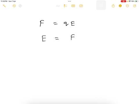 SOLVED: The force exerted on a 3 C of charge placed at a point in an electric field is 9 N ...