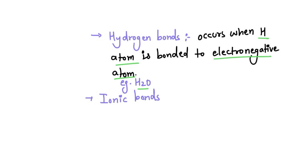 SOLVED:Differentiate between hydrogen bonds and ionic bonds.