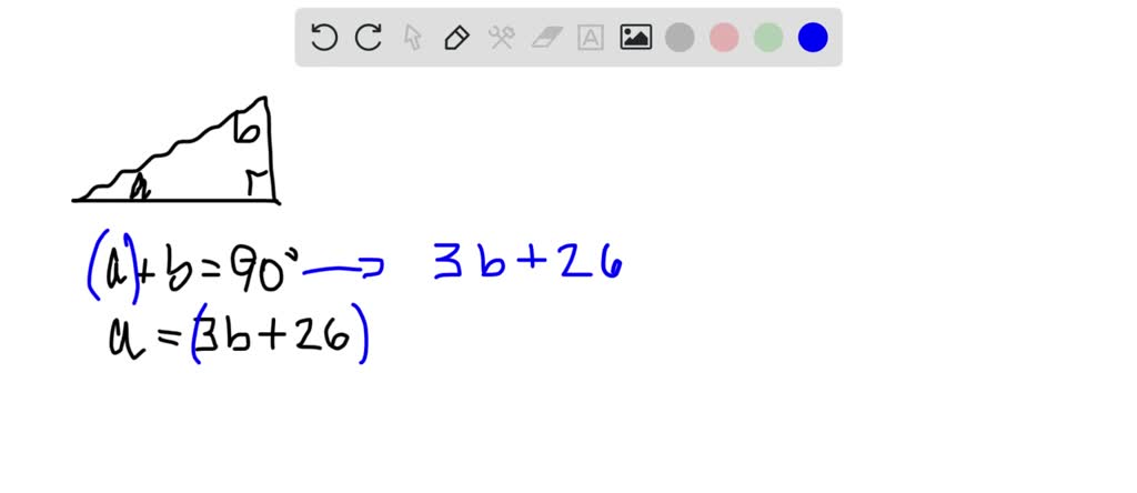 SOLVED:The measure of one of the small angles of a right triangle is 26 ...