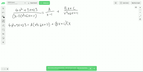 For the following exercises, find the decomposition of the partial fraction for the irreducible ...