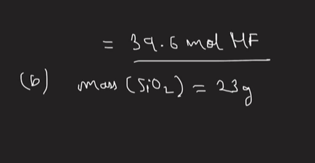 SOLVED:Hydrogen fluoride is one of the few substances that react with ...