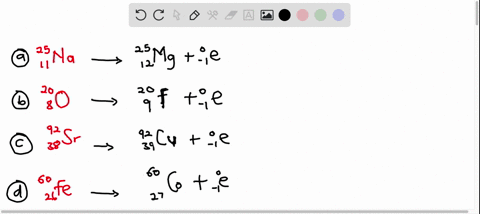 SOLVED:Write a balanced nuclear equation for the beta decay of each of ...