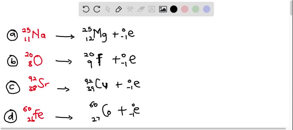 SOLVED:Write a balanced nuclear equation for the beta decay of each of ...