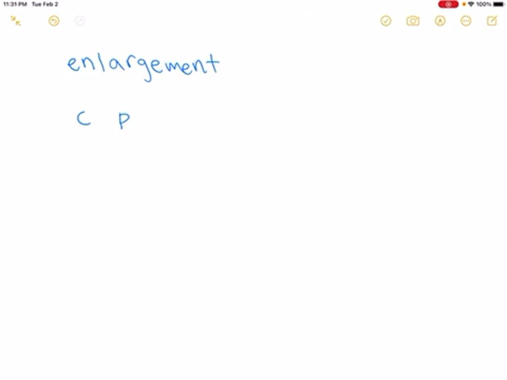 SOLVED:Determine the scale factor used for each dilation with center C. Determine whether the ...