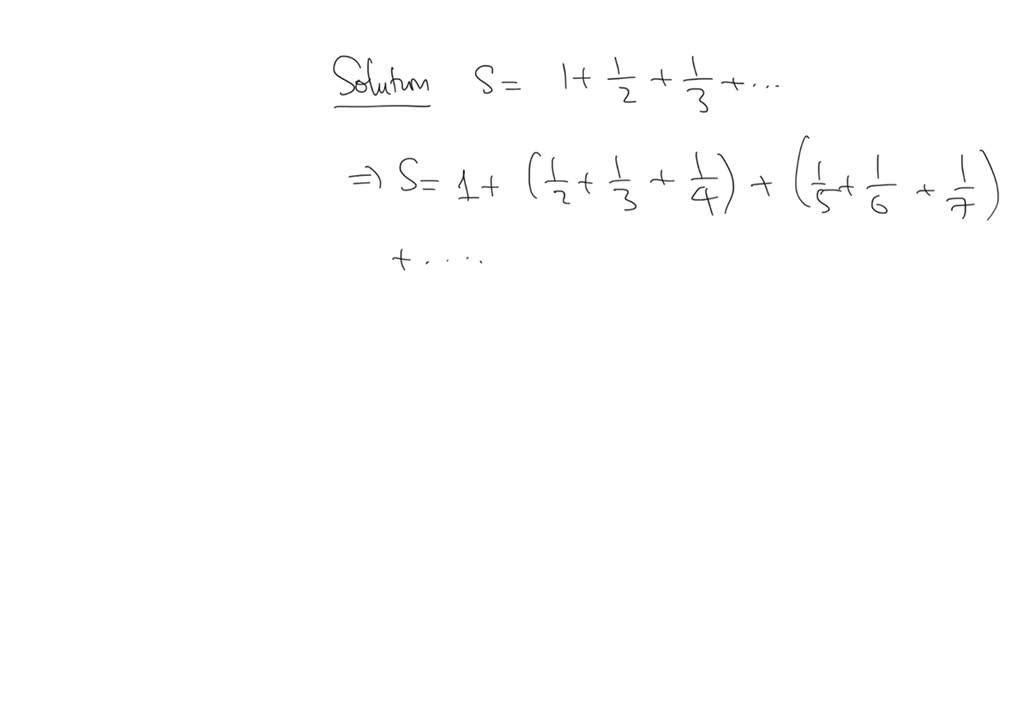 SOLVED:The Harmonic Series Diverges In Example 8 we proved that the ...