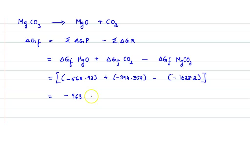 Using data in Appendix L, calculate Δr G^∘ values for the decomposition ...