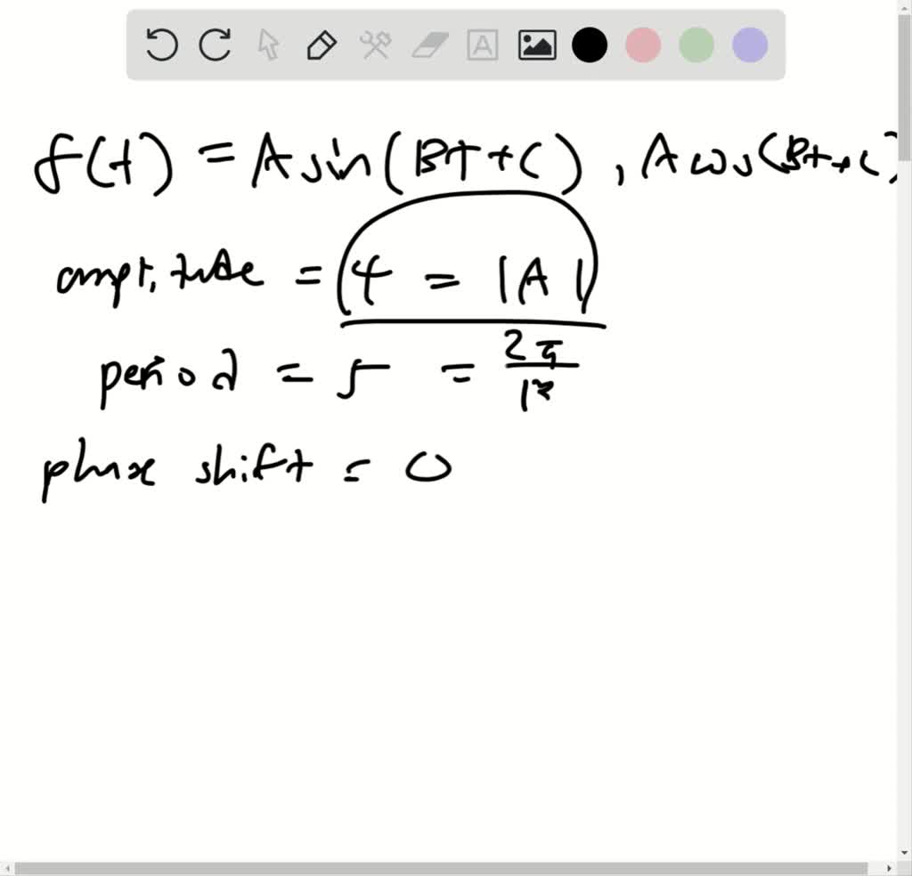 SOLVED:Give the rule of a periodic function with the given numbers as ...