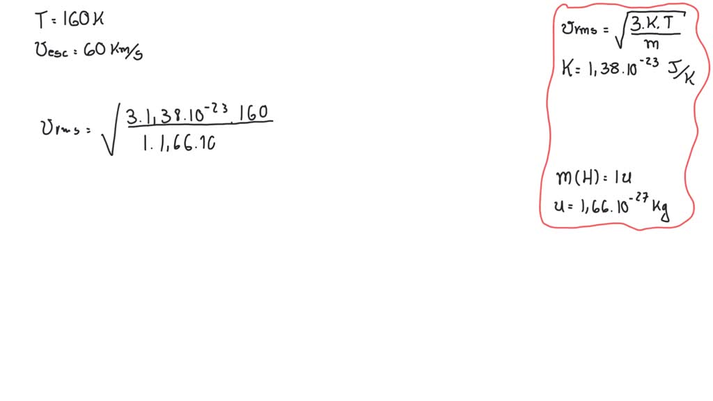 SOLVED:Would oxygen be retained in the atmosphere of a planet whose ...