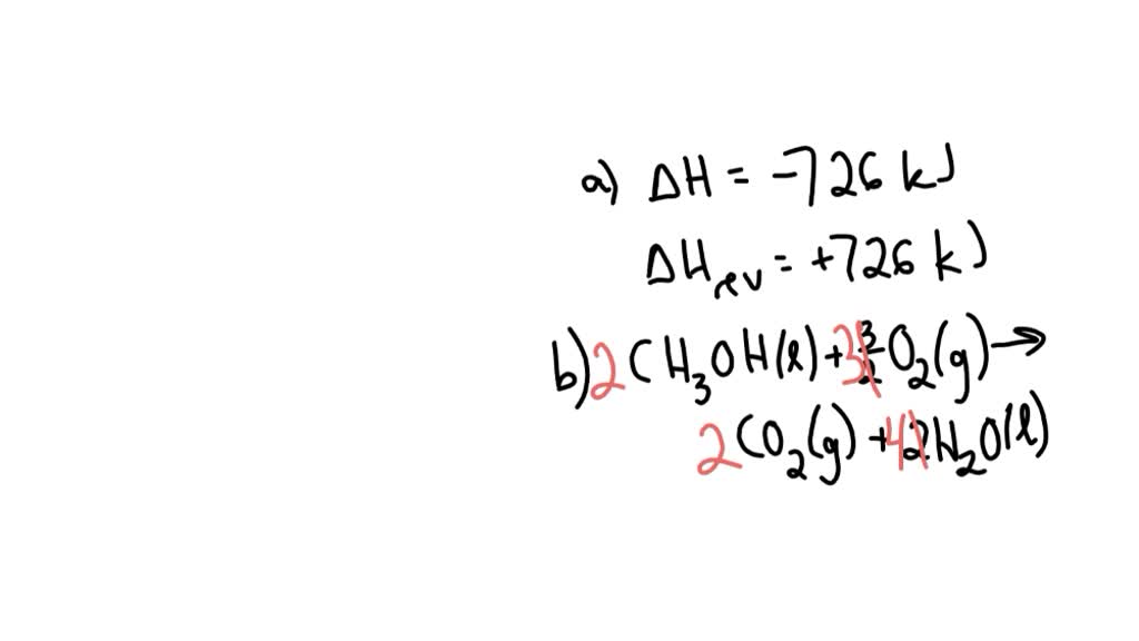 SOLVED: Considere la combustión de metanol líquido, CH3 OH(l) : CH3 OH ...