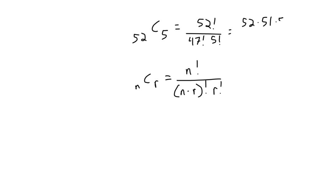 SOLVED How Many Ways Are There To Draw A 5 card Hand From A 52 Numerade solved-how-many-ways-are-there-to-draw-a-5-card-hand-from-a-52-numerade