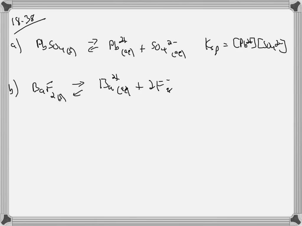 SOLVED:For each of the following insoluble salts, (i) write a balanced ...