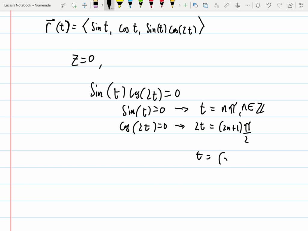 Solved In Exercises 27 And 28 Let 𝐫 T Sint Cost Sint Cos2 T Be A Parametrization Of The