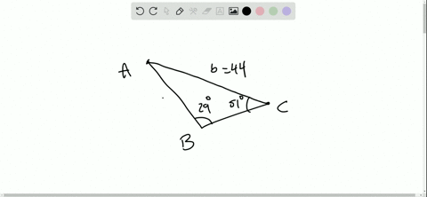 SOLVED:Solving a Triangle Sketch each triangle, and then solve the ...