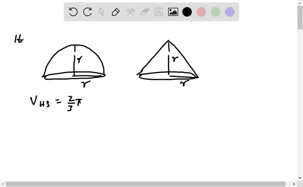 SOLVED: A cone and a hemisphere have equal bases and equal volumes ...