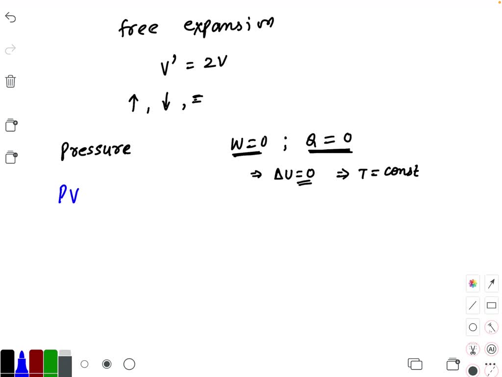 SOLVED:In an example of free expansion, a gas doubles its volume by ...