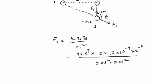 ⏩SOLVED:What is the force F⃗ on the -10 nC charge in Figure P26.40 ...