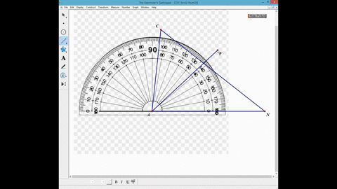 SOLVED:Copy triangle C A N shown at right. Use your protractor to find ...