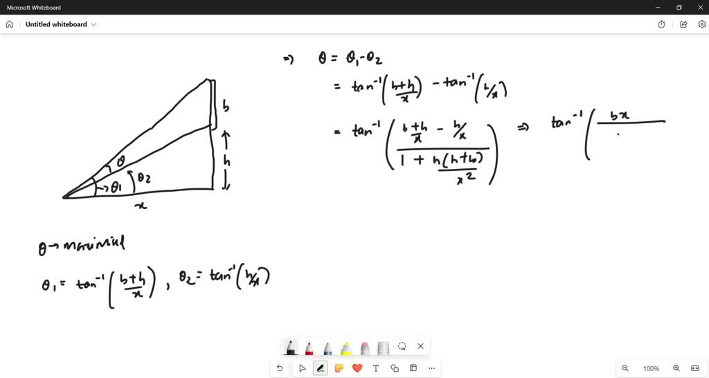 A billboard of height b is mounted on the side of a building with its ...