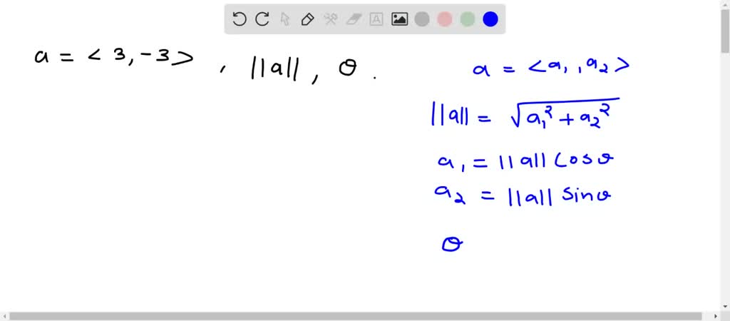 SOLVED:Find the magnitude of the vector a and the smallest positive ...