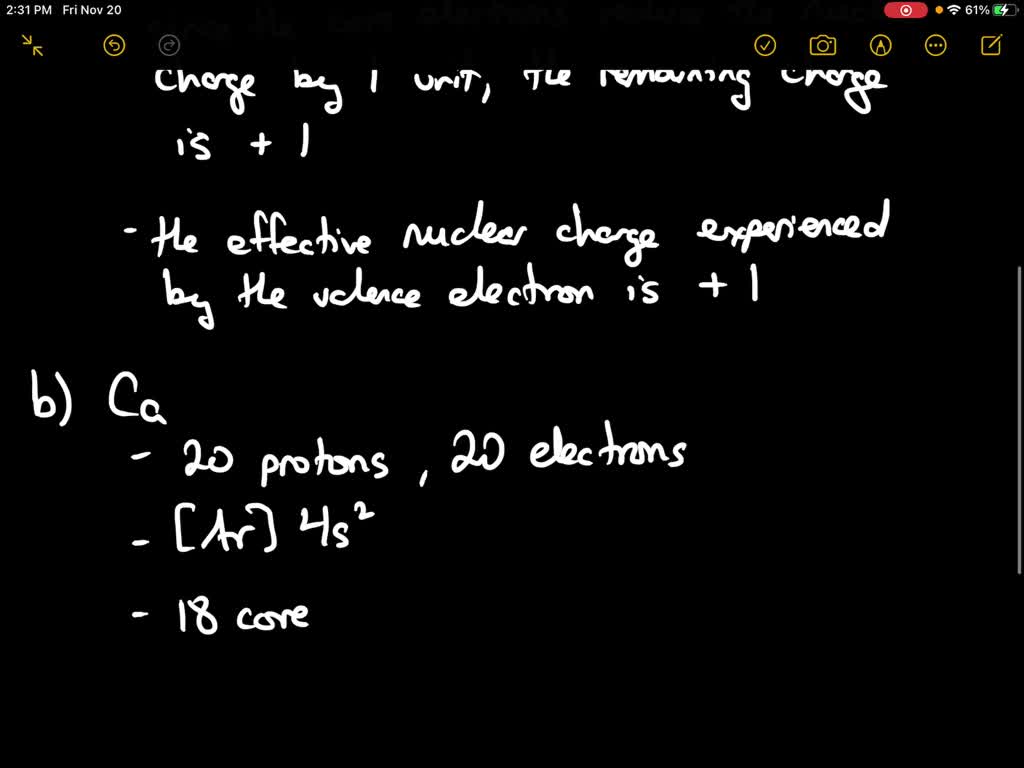 SOLVED:If core electrons completely shielded valence electrons from ...