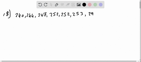 SOLVED:Determine the original set of data. 24 047 25 22399 26 345889 27 011366 28 238 Legend: 24 ...