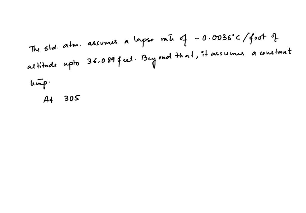 Calculate the pressure, density and temperature at 30,500 ft and at 61,500 ft in the standard ...