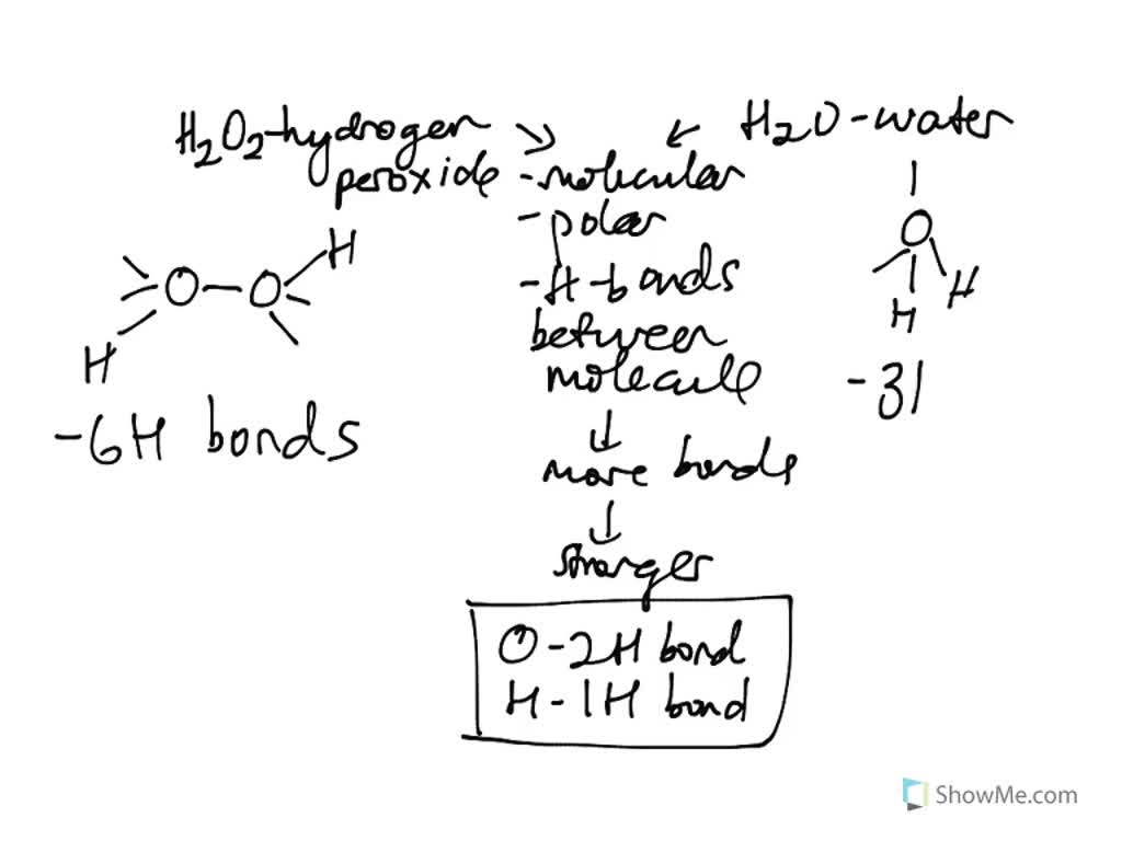 SOLVED: Hydrogen peroxide (H2 O2) is a syrupy liquid with a relatively ...