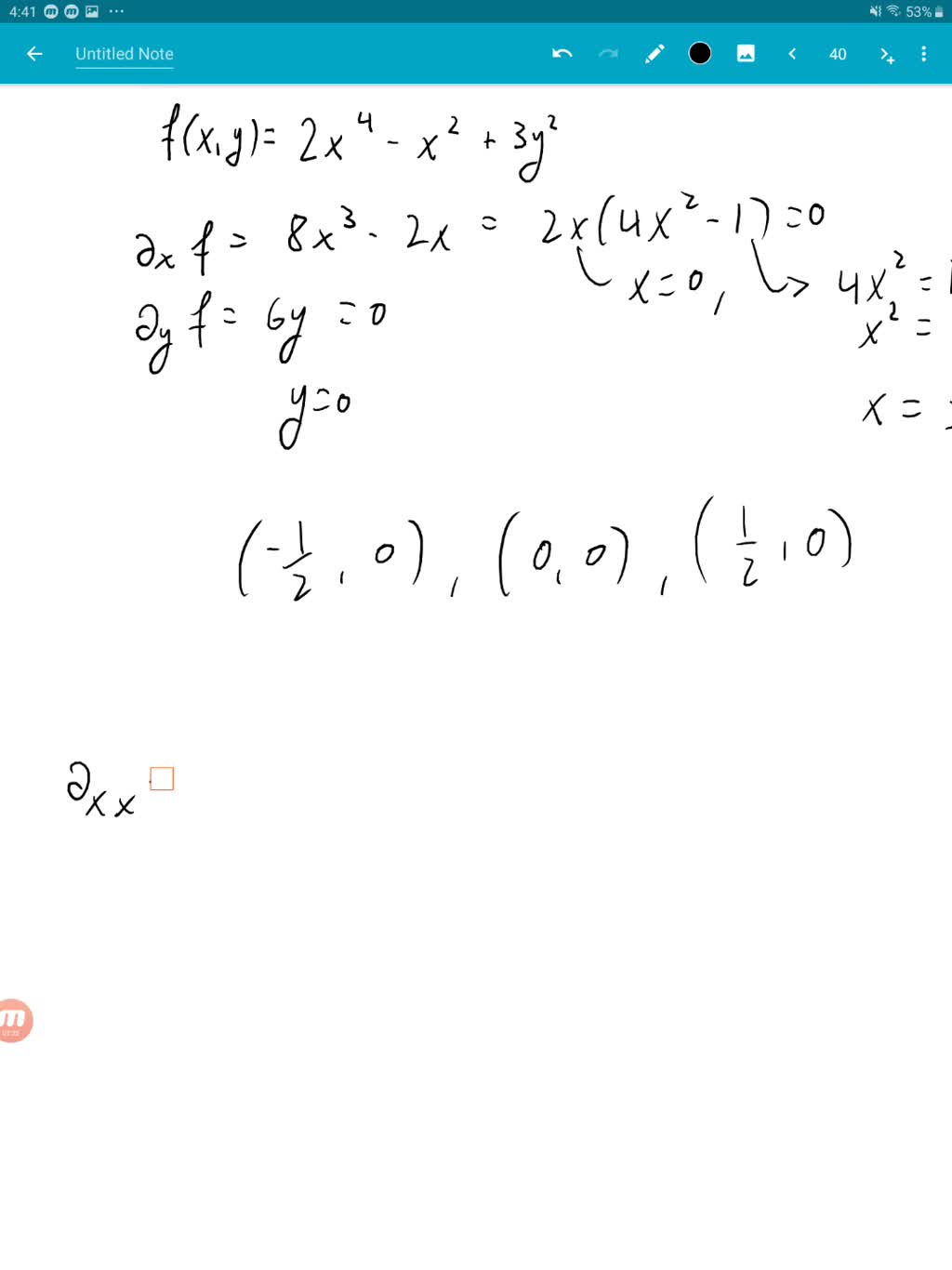 SOLVED Find All Critical Points Indicate Whether Each Such Point Gives SOLVED Find All Critical Points Indicate Whether Each Such Point Gives