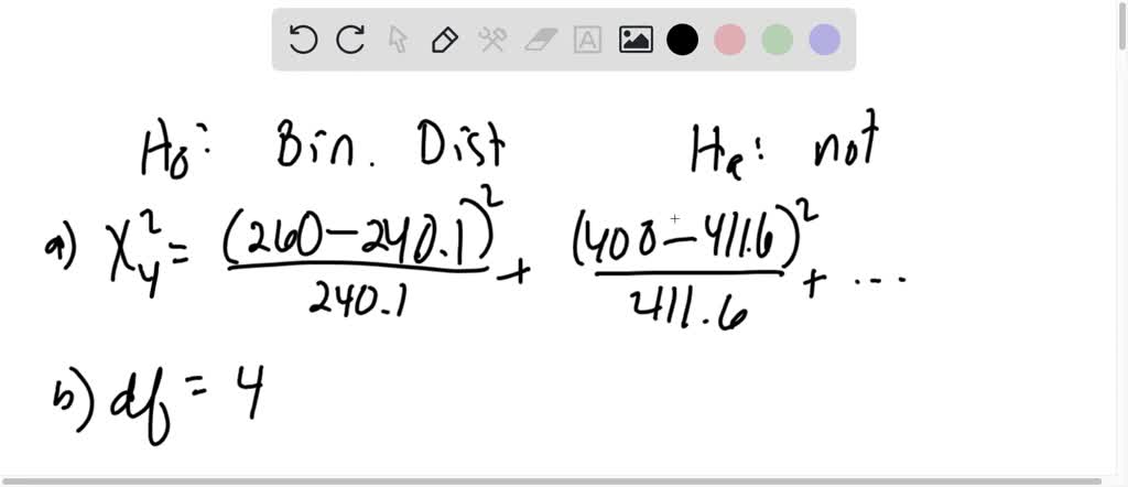 ⏩SOLVED:Determine (a) the x^2 test statistic, (b) the degrees of ...