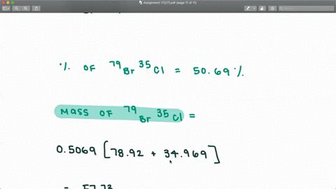 ⏩SOLVED:The two naturally occurring isotopes of chlorine are ^35 ...