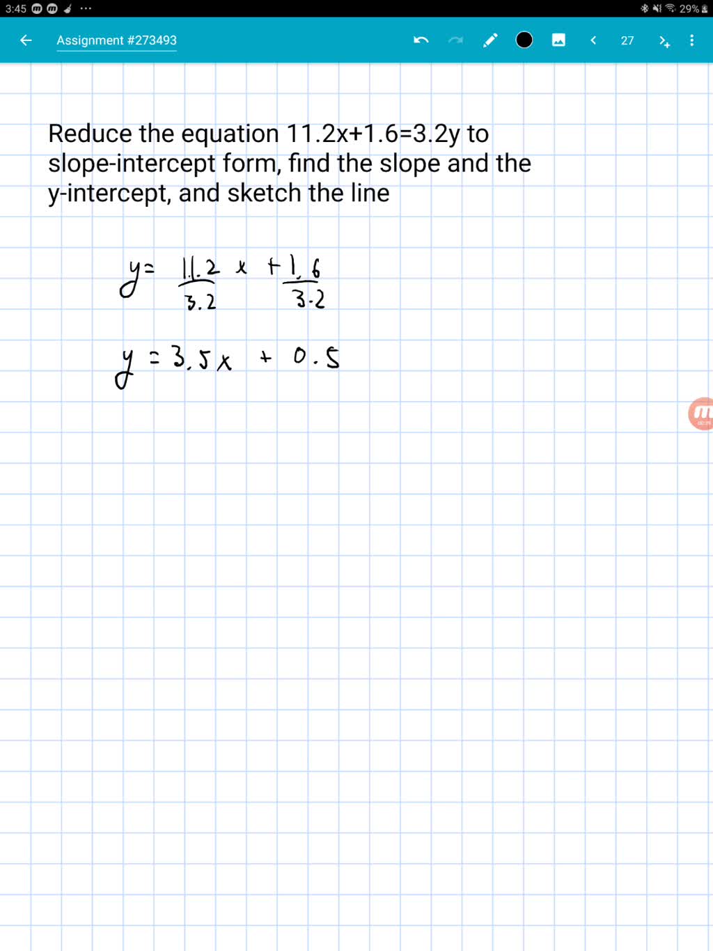 SOLVED Reduce The Equations To Slope intercept Form And Find The Slope