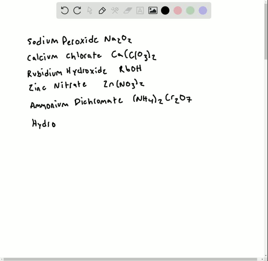 SOLVED:Write the formula for each of the following substances. a ...