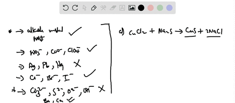 Use the activity series and solubility rules to help with...