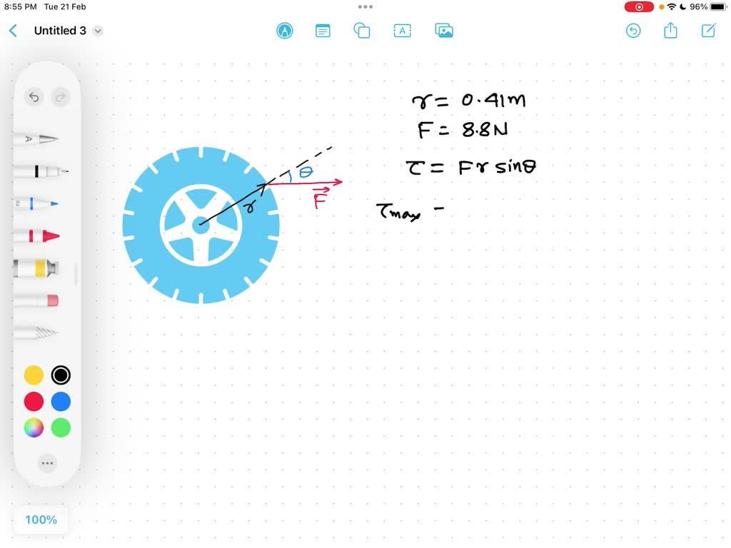 SOLVED:In Problem 33, what is the maximum torque the force can produce ...