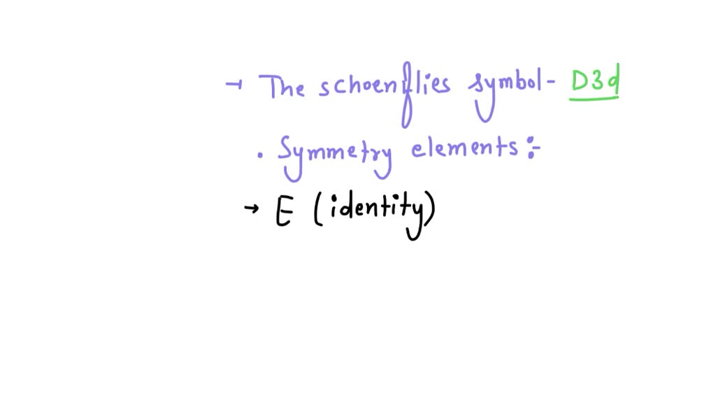 SOLVED:List the Schoenflies symbol and symmetry elements for each ...