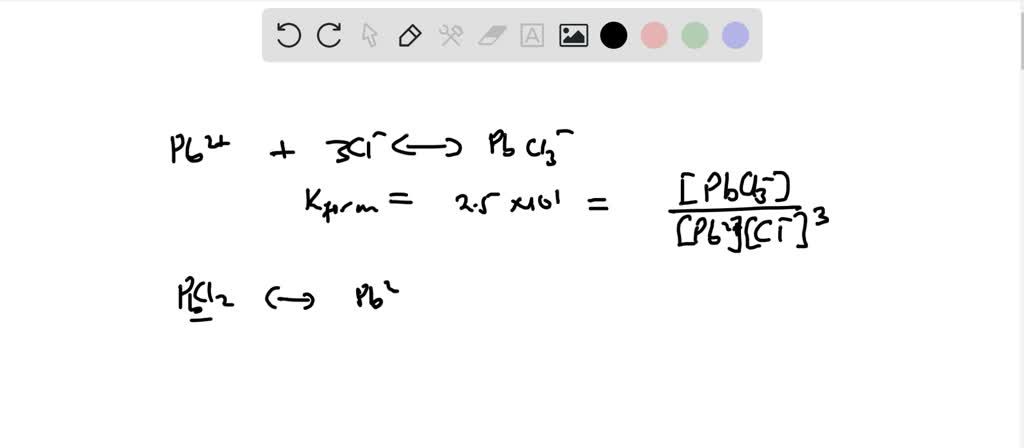 SOLVED:For PbCl3^-, Kform =2.5 ×10^1. Use this information plus the Ksp ...