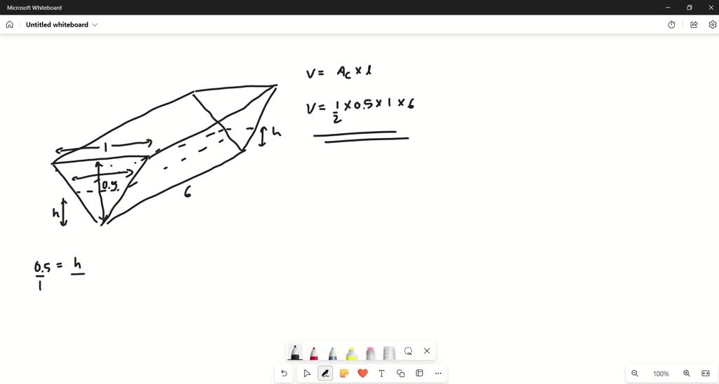 A trough is 6 m long and its ends have the shape of isosceles triangles ...