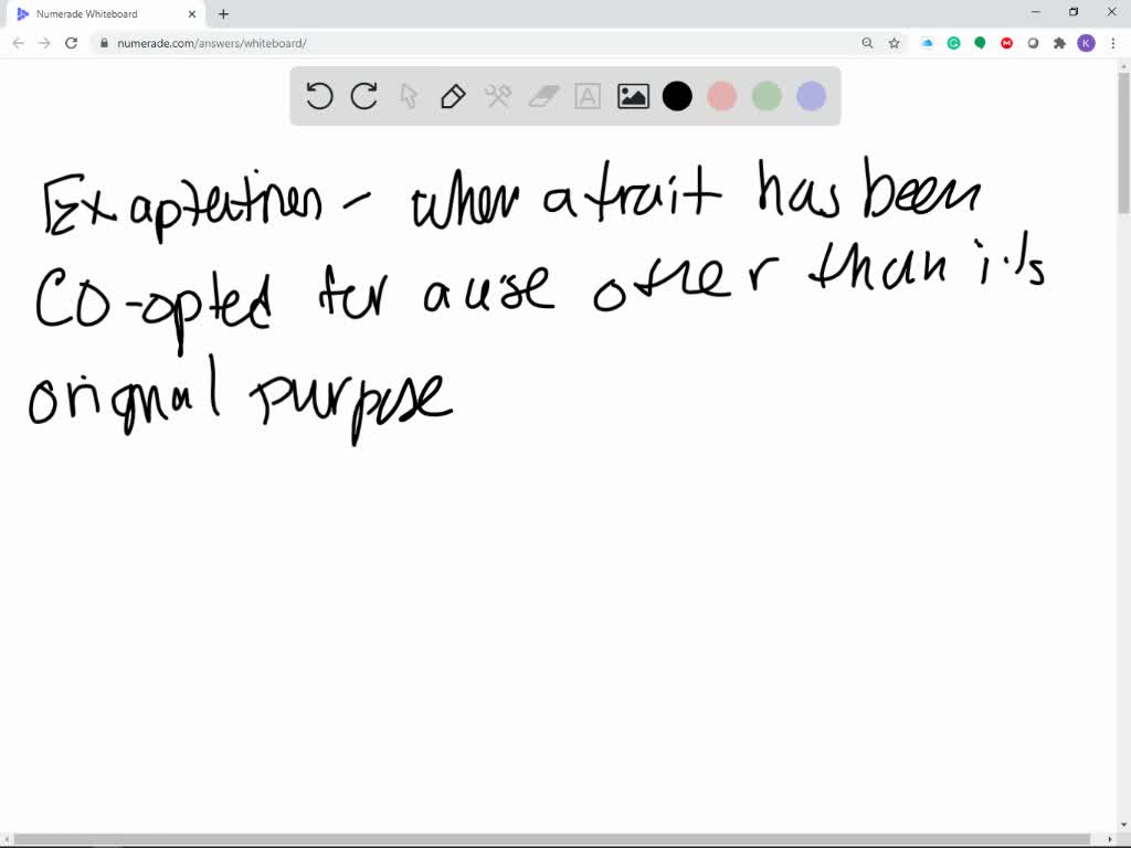 Define exaptation and give an example. How do you know the trait you ...