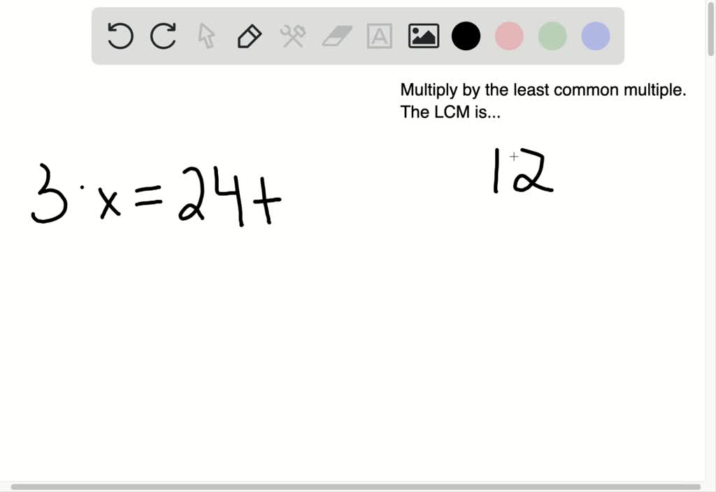 SOLVED:contain linear equations with constants in denominators Solve ...