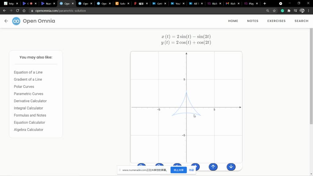 SOLVED:Consider the parametric equations x=a cos(a t)-sint and y=a sin ...