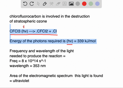 ⏩SOLVED:One reaction of a chlorofluorocarbon implicated in the… | Numerade