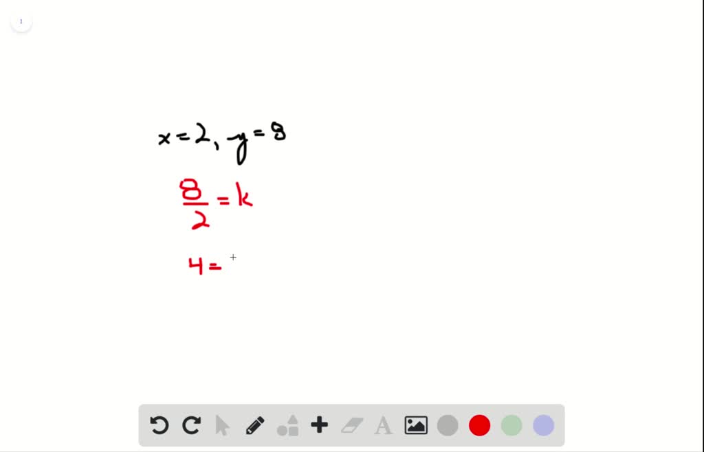 SOLVED:The variables x and y vary directly. Use the given values to ...