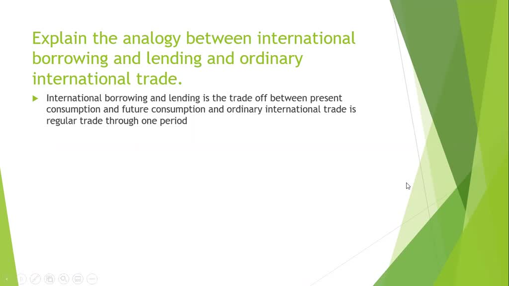 SOLVED:Explain the analogy between international borrowing and lending ...