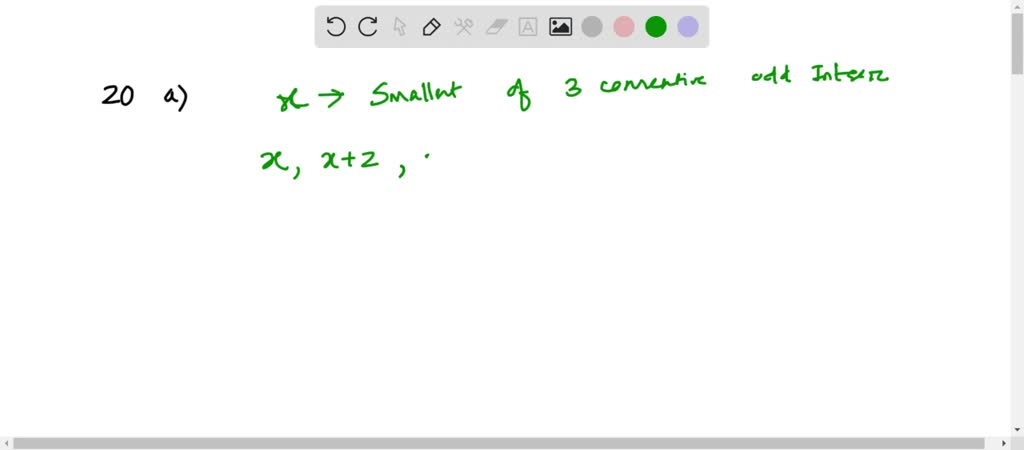 ⏩SOLVED:a. If x represents the smallest of three consecutive odd ...