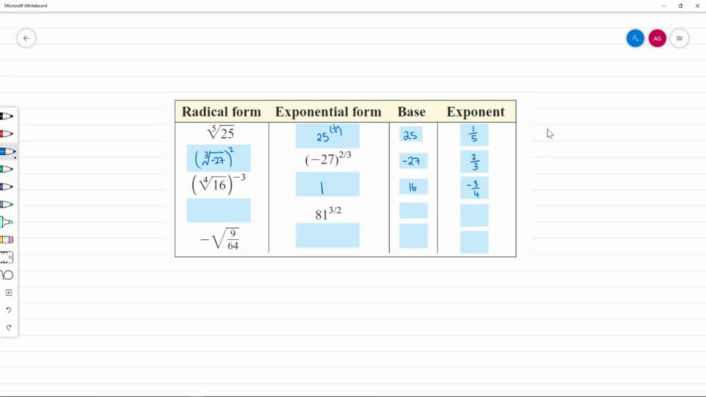 SOLVED:Complete the table by writing the given expression in the alternate form. Also give the ...