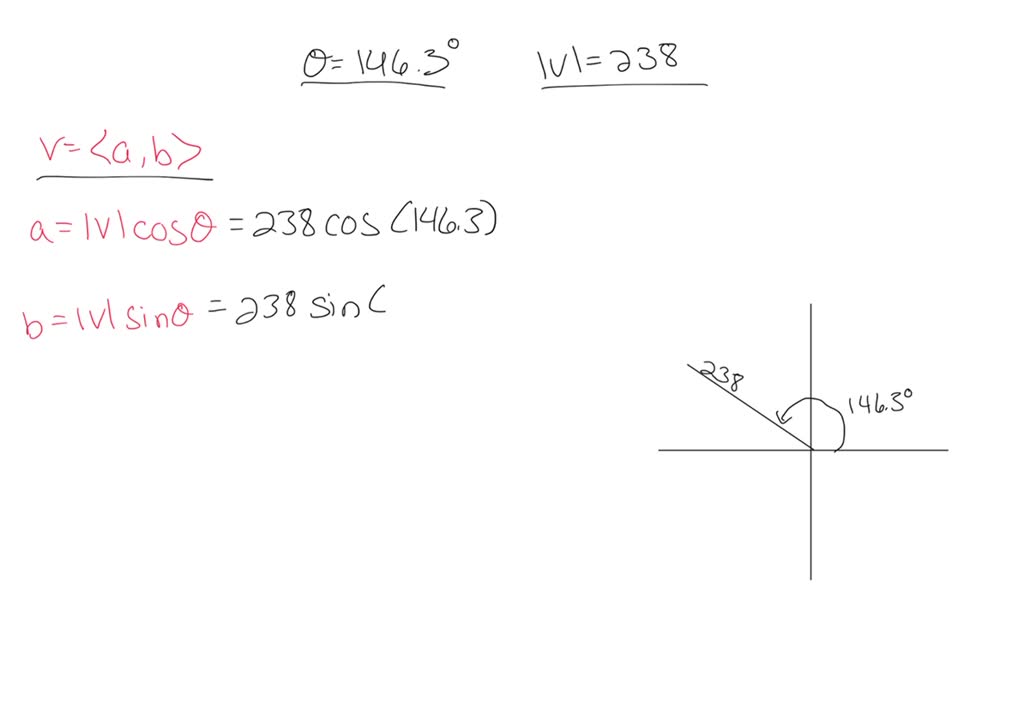 VIDEO solution:Vector v has the given direction and magnitude. Find the horizontal and vertical ...