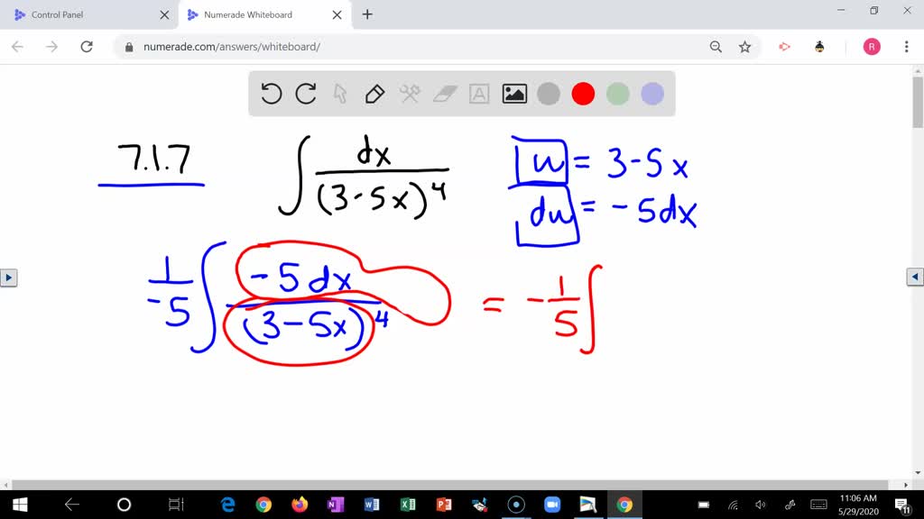 SOLVED Evaluate The Following Integrals d X 3 5 X 4 